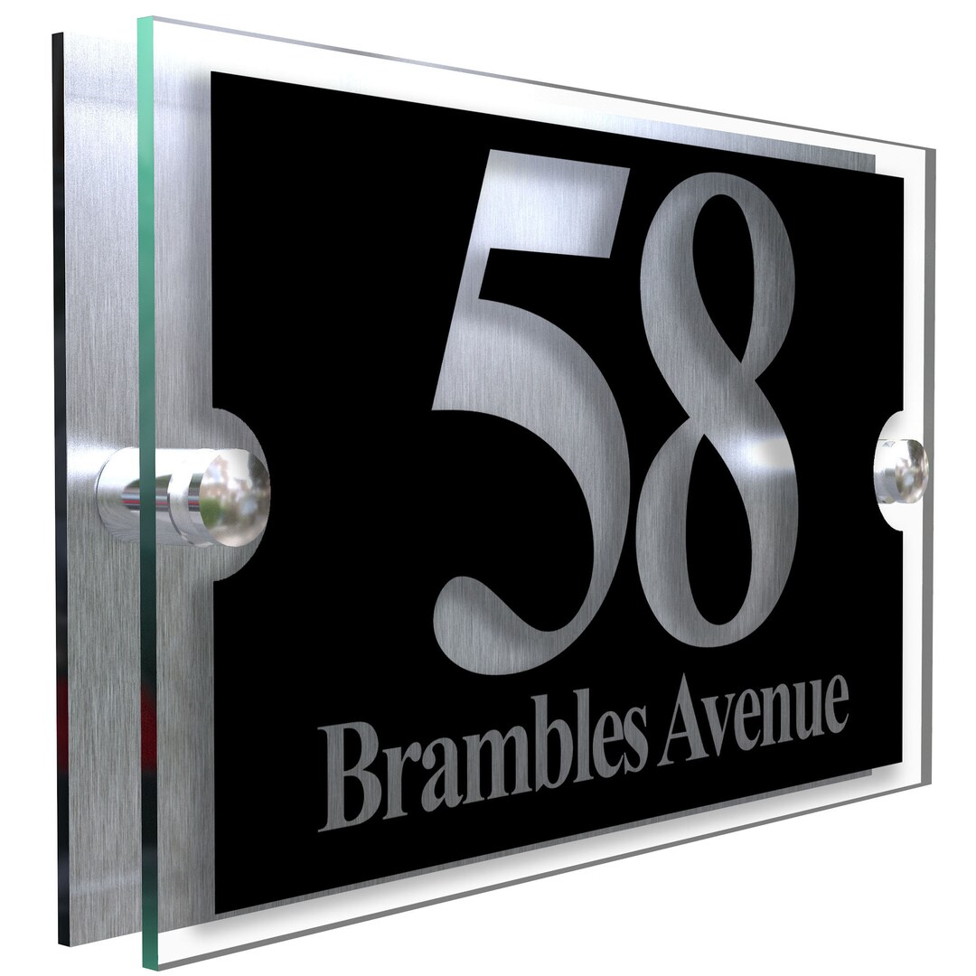 House Wall Plaques UK | Contemporary Square Rectangular House Sign ...