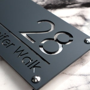 House Wall Plaques UK | Luxe A4 | Modern House Door Number Address ...