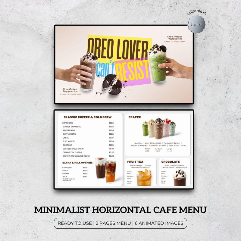 Cafe Menu Board - Etsy
