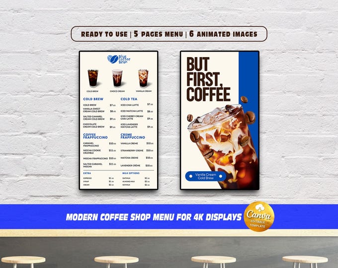 Mexican TV Menu Board for Restaurant Digital Menu Board Menu Screen ...