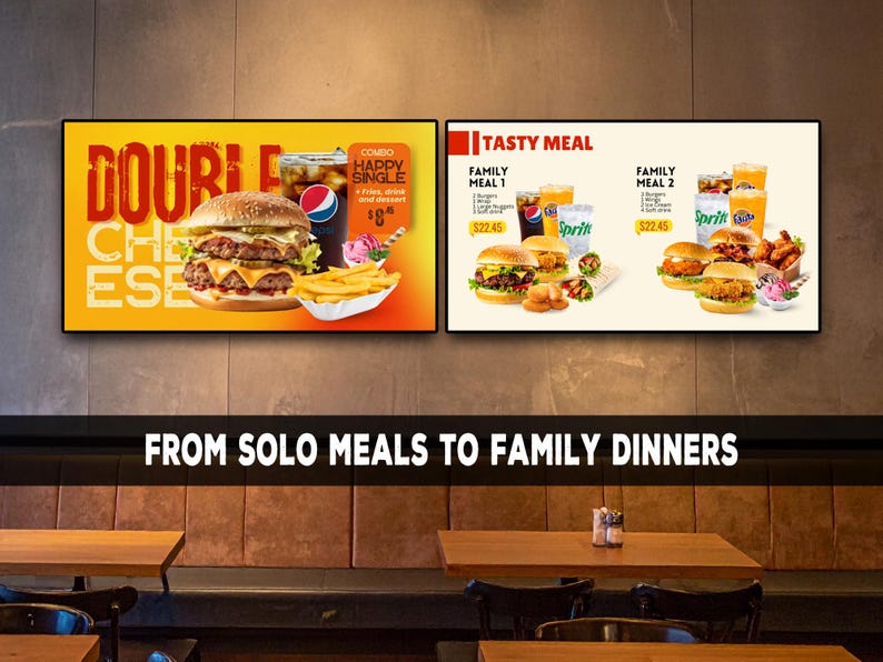 Modern Burger Restaurant Fast Food Editable Menu Template for 4K ...