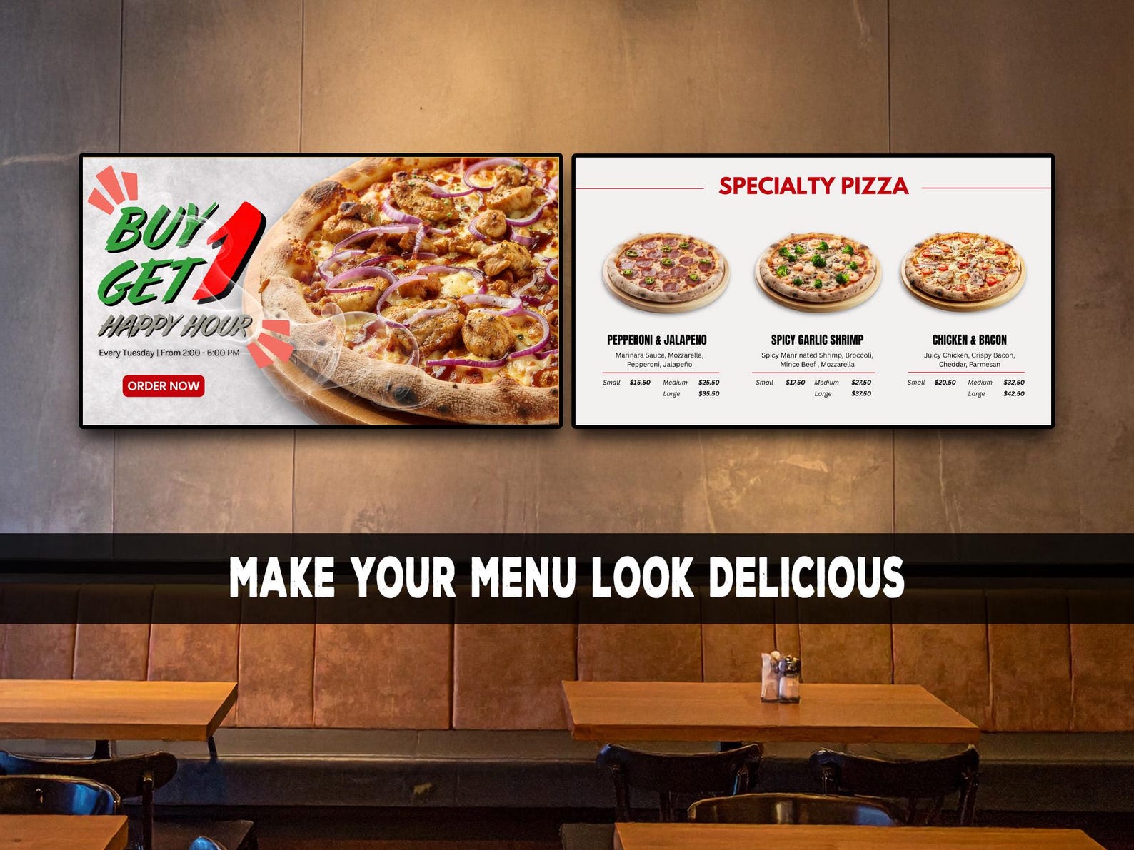 Next-level Pizza Restaurant Fast Food Editable Menu Template for 4K ...