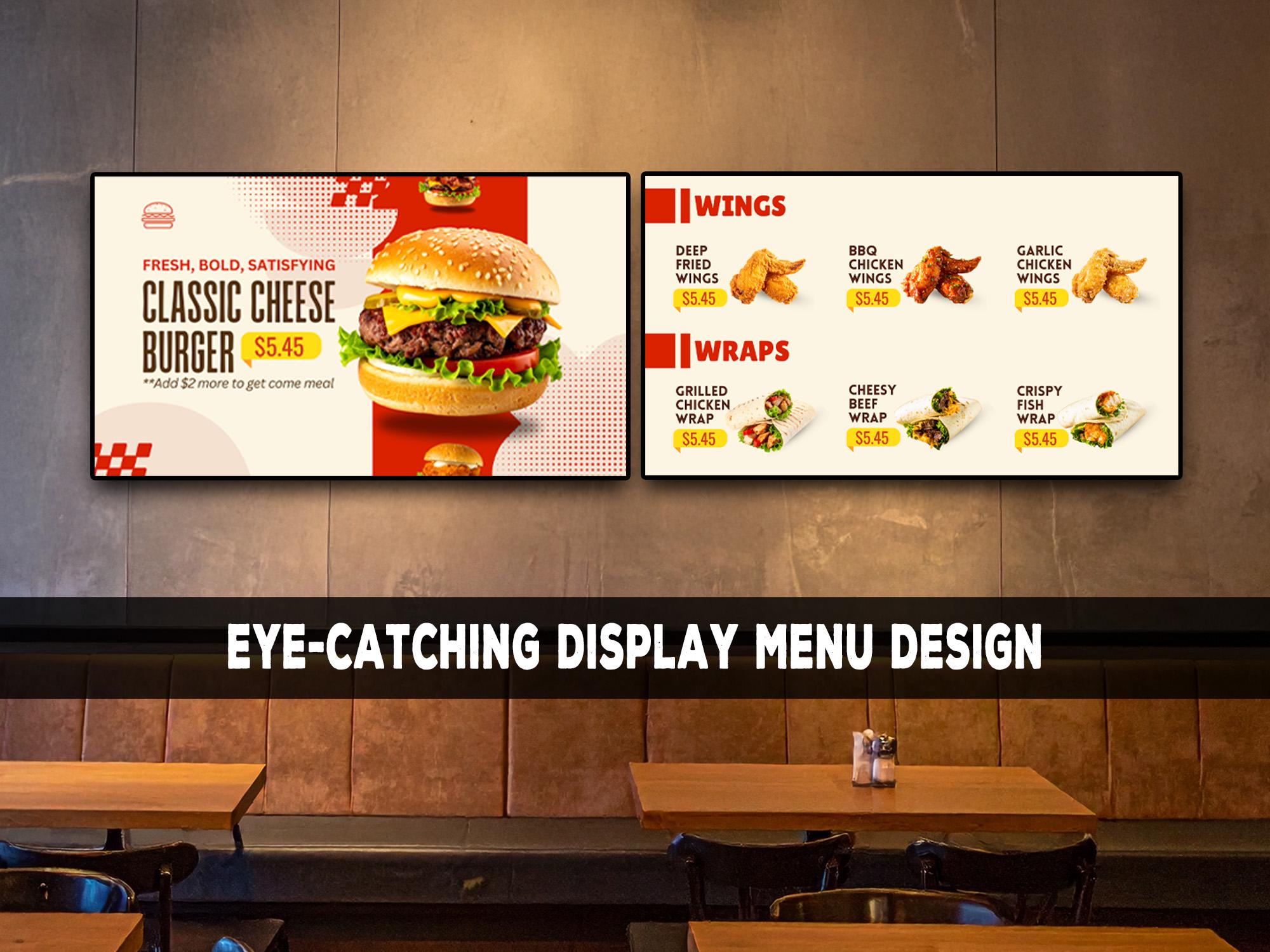 Modern Burger Restaurant Fast Food Editable Menu Template for 4K ...
