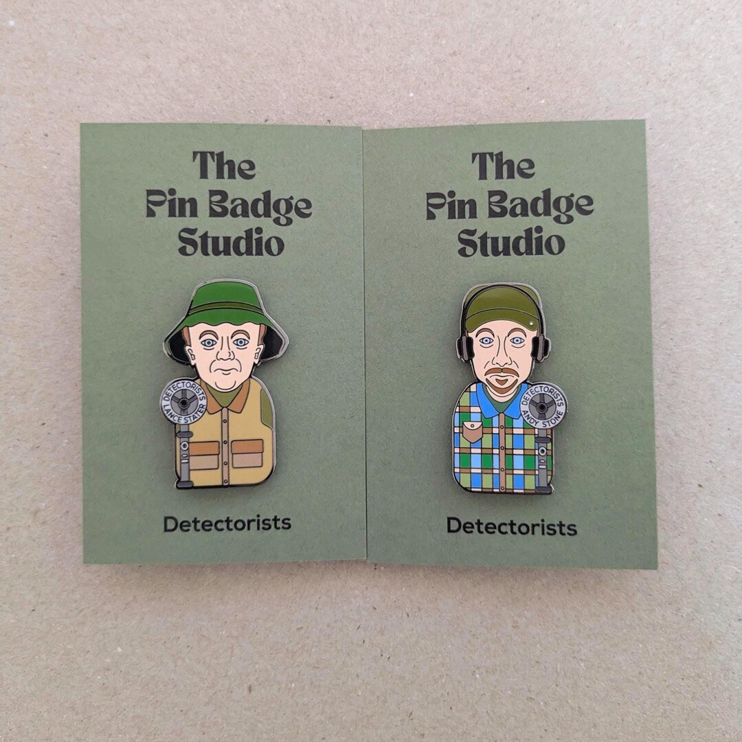 Detectorists Enamel Pin Badges: Lance and Andy Set - Etsy