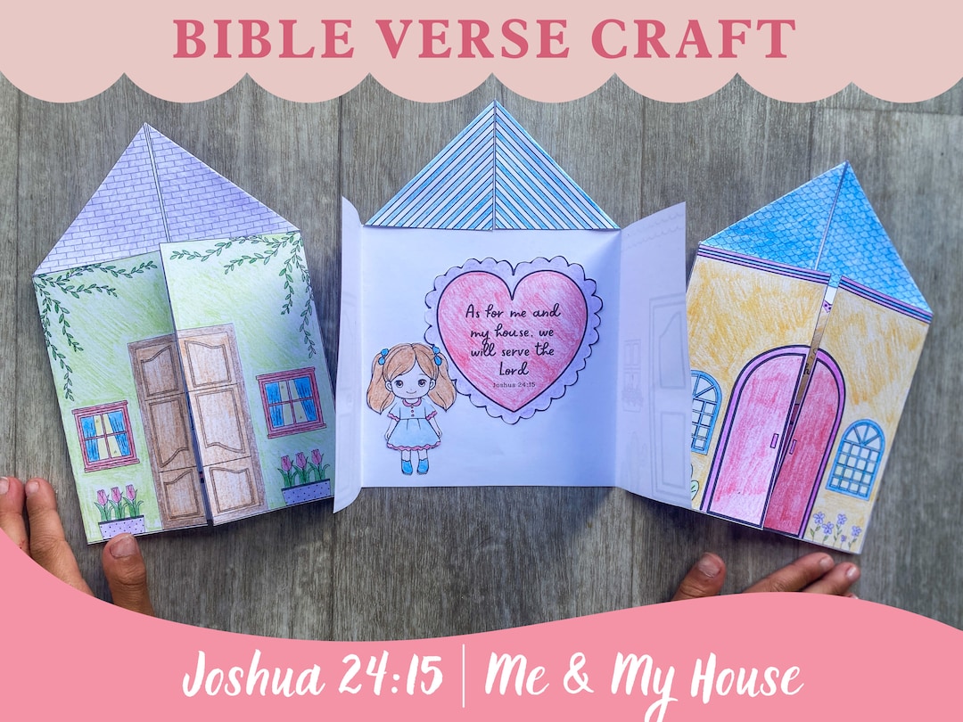 Bible Verse Craft, Me and My House Will Serve the Lord, Christian ...