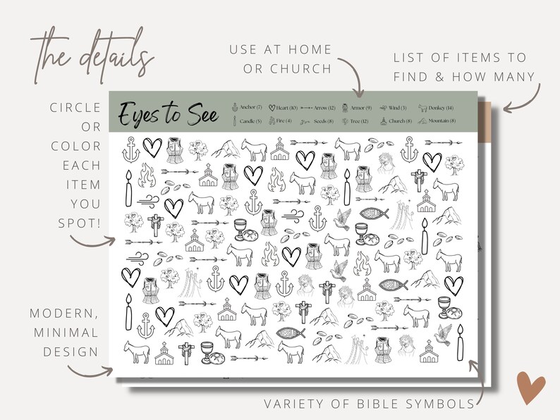 Eye Spy Faith Based, Bible Coloring Pages, Christian Game, Christian ...