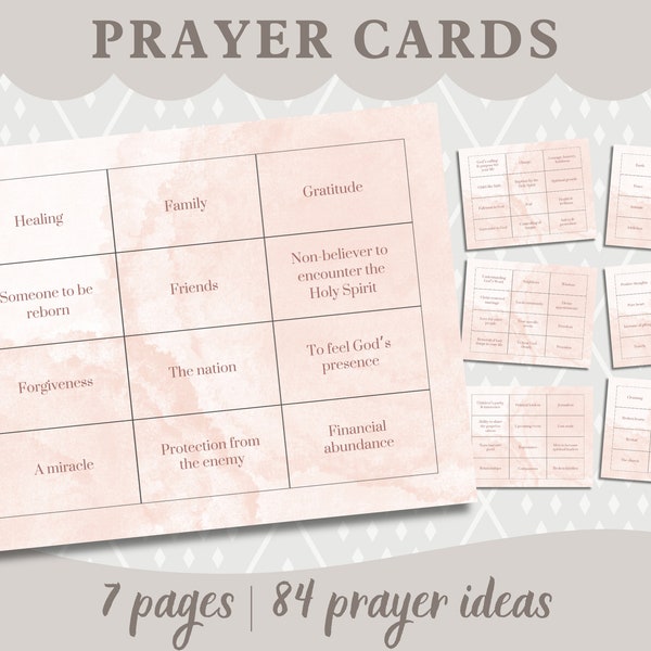 Prayer Cards Printable - Etsy