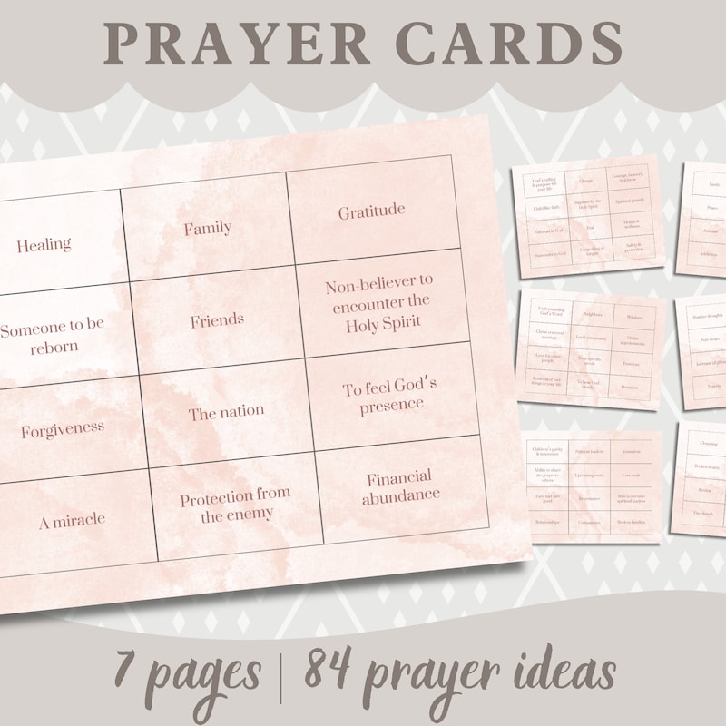 Prayer Cards Printable - Etsy