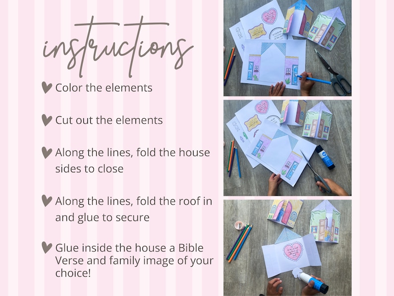 Bible Verse Craft, Me and My House Will Serve the Lord, Christian ...