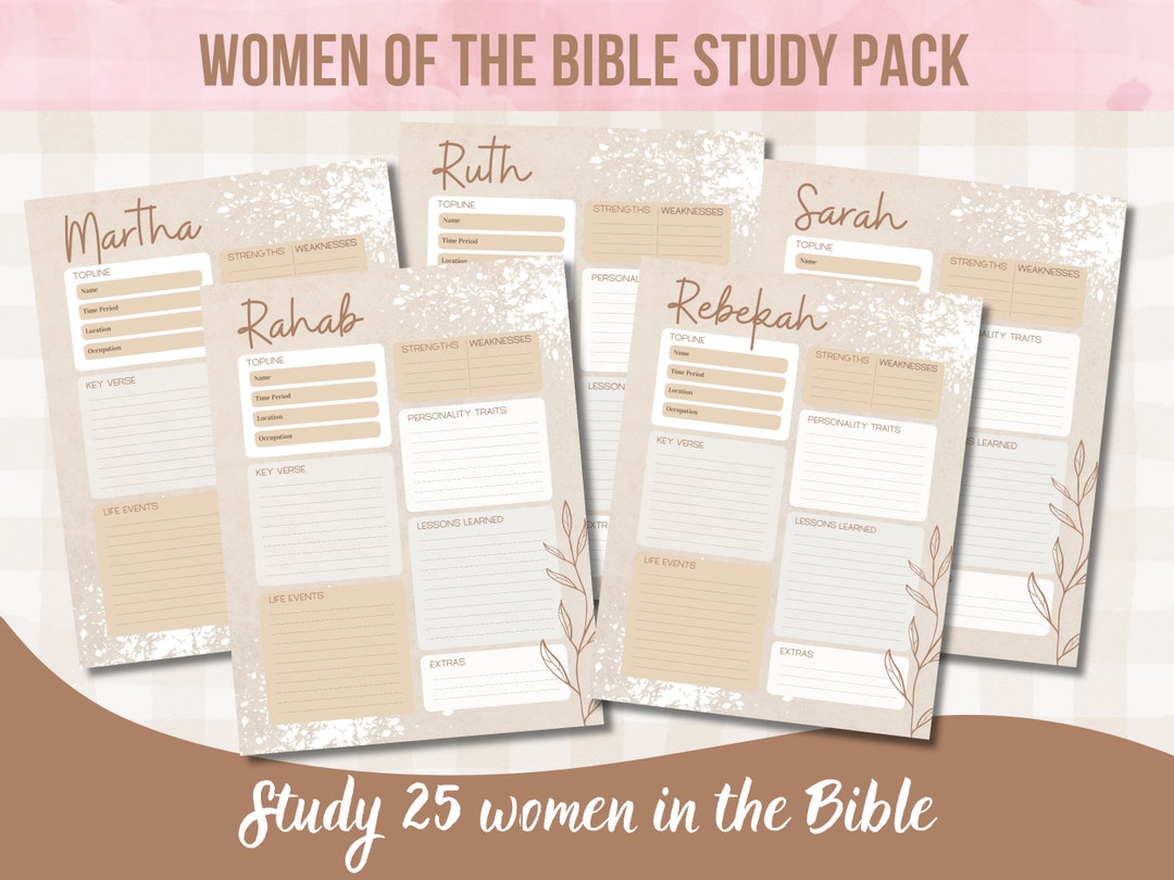 Women of the Bible Study Pack, Female Biblical Character Study ...
