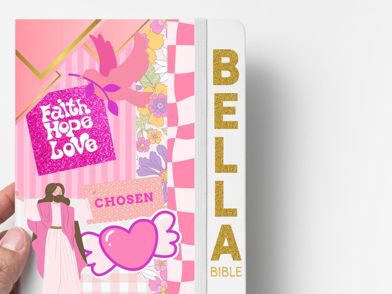 Christian Kids Vision Board, Printable Prayer Board Kit, Pink Theme for ...