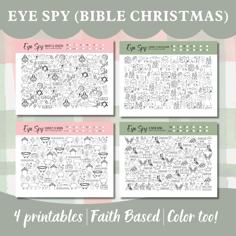 Christmas I Spy Church - Etsy
