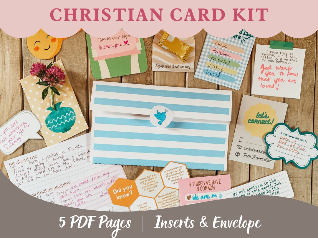 Christian Card Kit, Evangelist, Printable Card, Cute Thoughtful ...