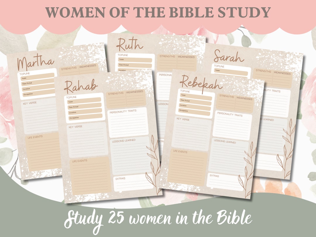 Women of the Bible Study Pack, Female Biblical Character Study ...