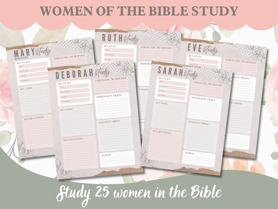 Women of the Bible Study Pack, Female Biblical Character Study ...