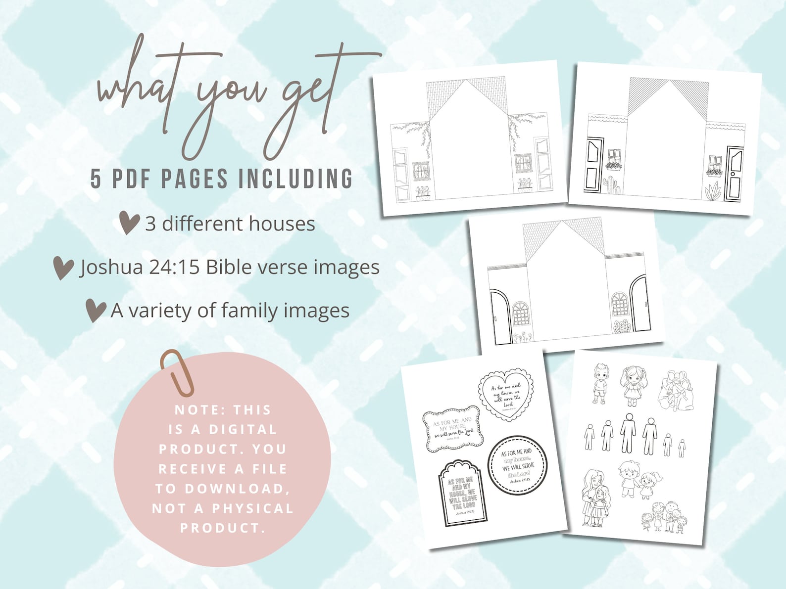 Bible Verse Craft, Me and My House Will Serve the Lord, Christian ...