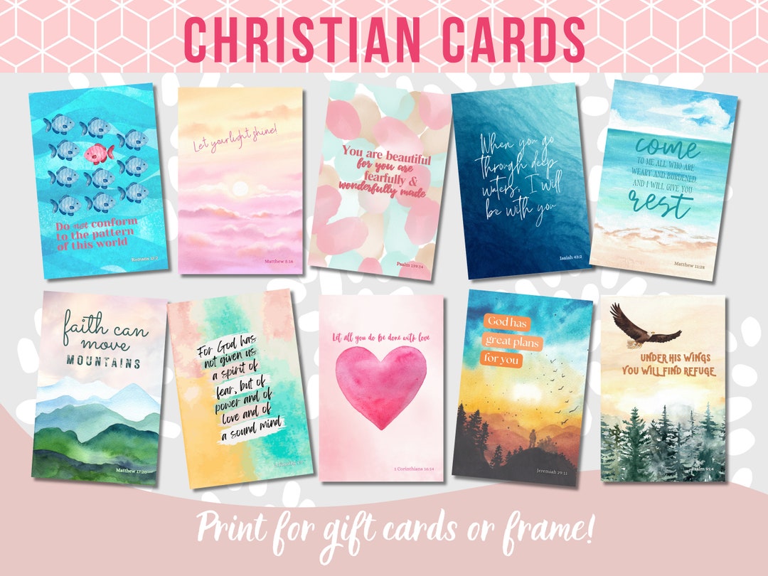Christian Cards, Bible Verse Wall Art, Scripture, Christian Art Prints ...