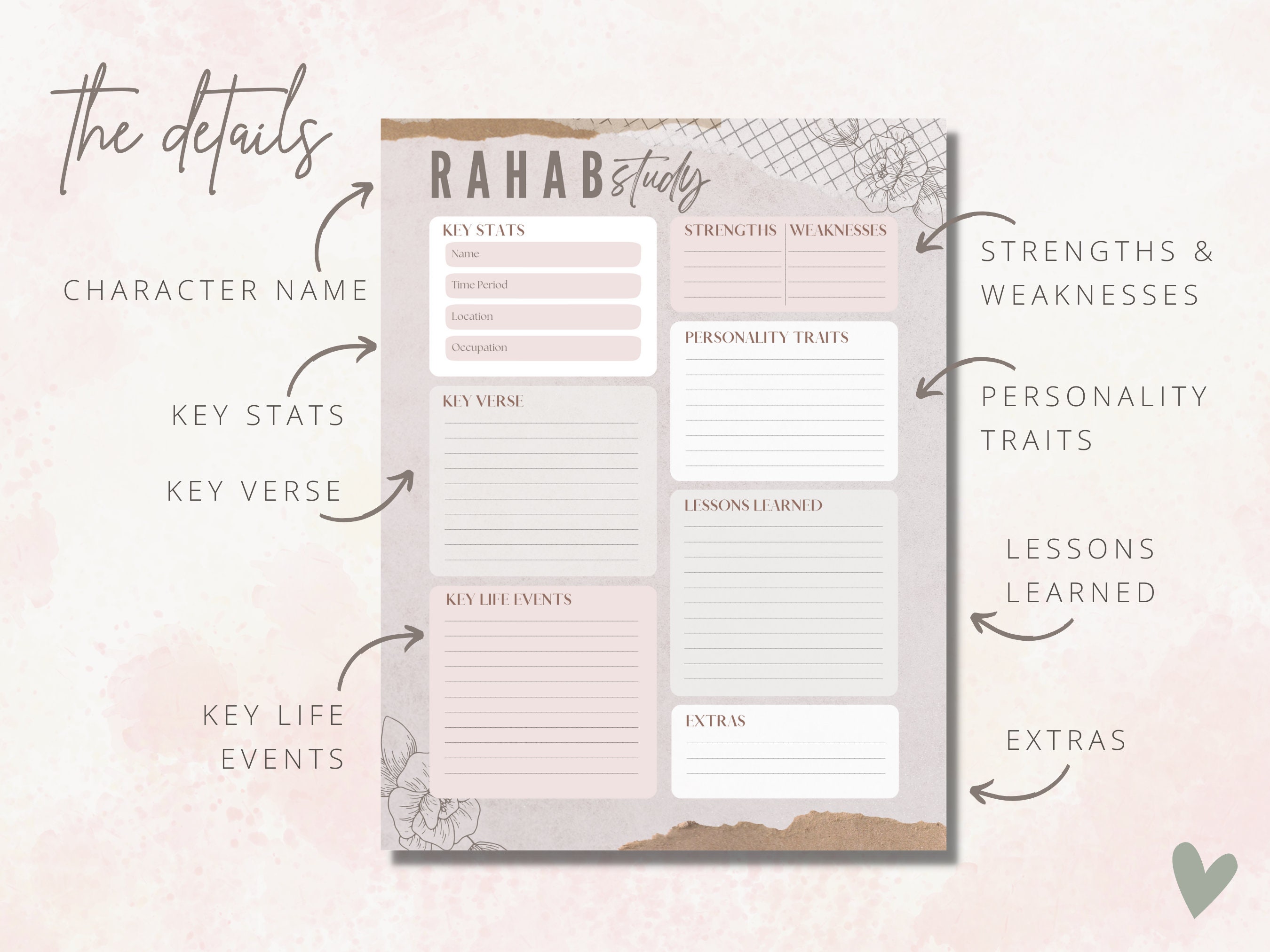 Women of the Bible Study Pack, Female Biblical Character Study ...