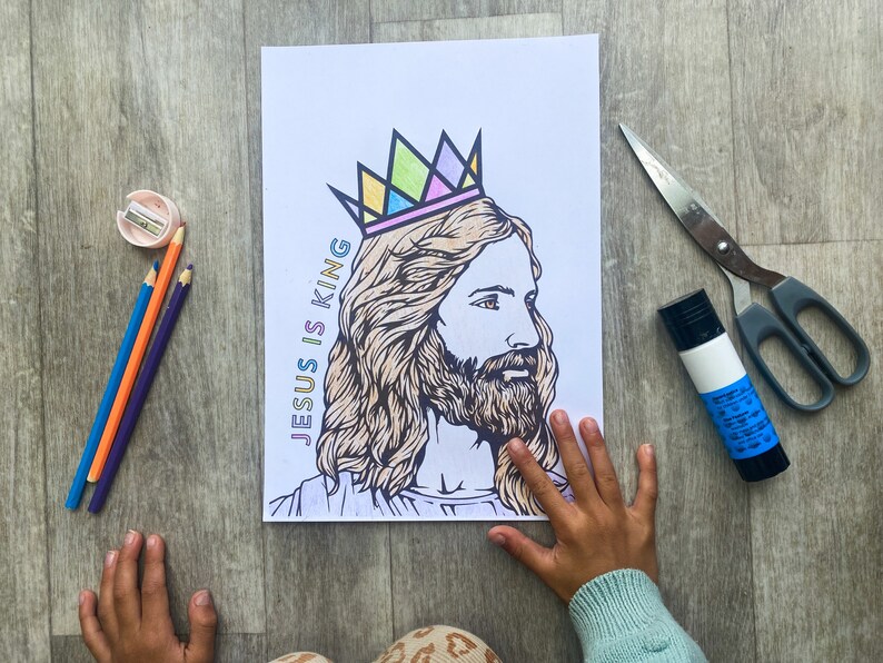 Christian Coloring Craft: Jesus, Lion, Lamb Activity (PDF Download) - Etsy