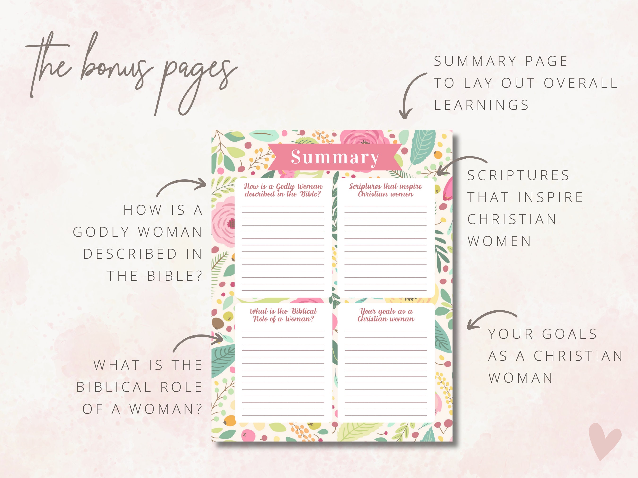 Women of the Bible Study Pack, Female Biblical Character Study ...