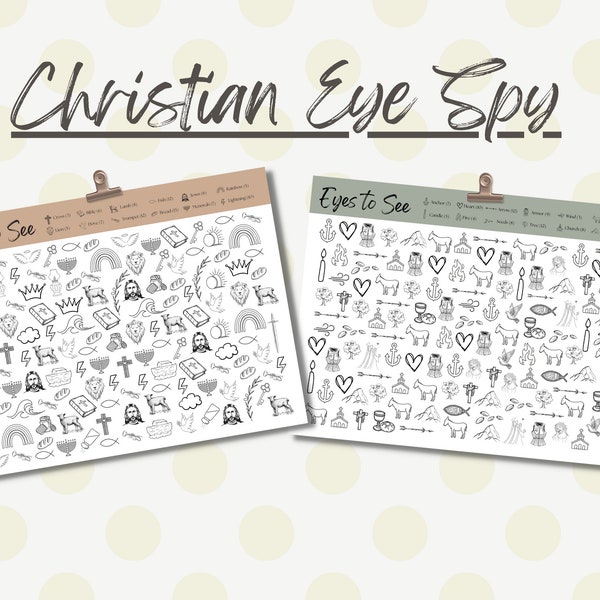 Eye Spy Sheet - Etsy