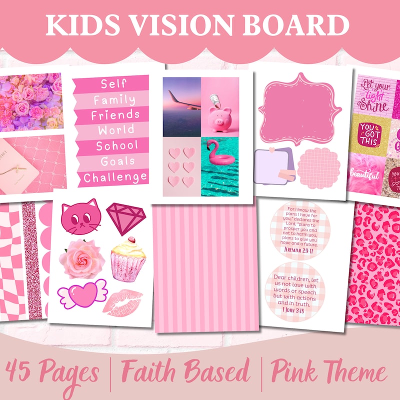 Pink Vision Board - Etsy