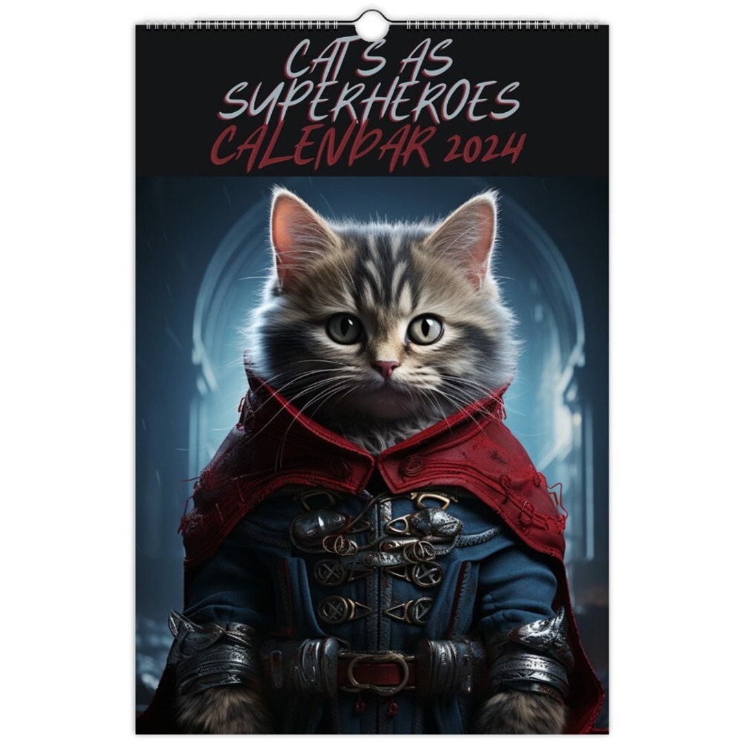 Cat Lover Gift Funny Calendar 2024 Calendar for Wall Cat - Etsy UK
