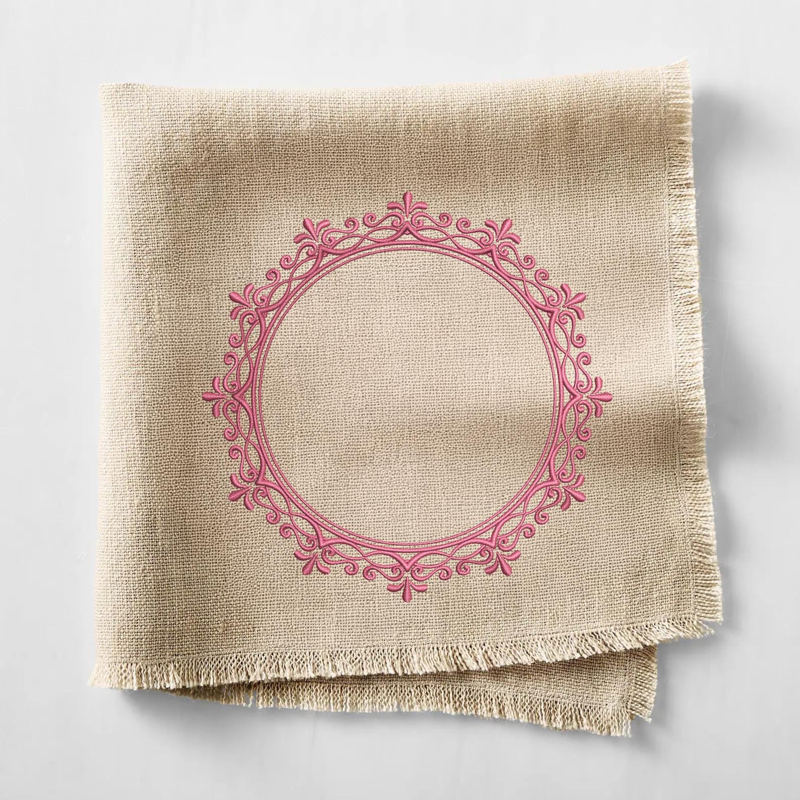 6 Monogram Wreath Crest Embroidery Design, Vintage Wreath Embroidery ...