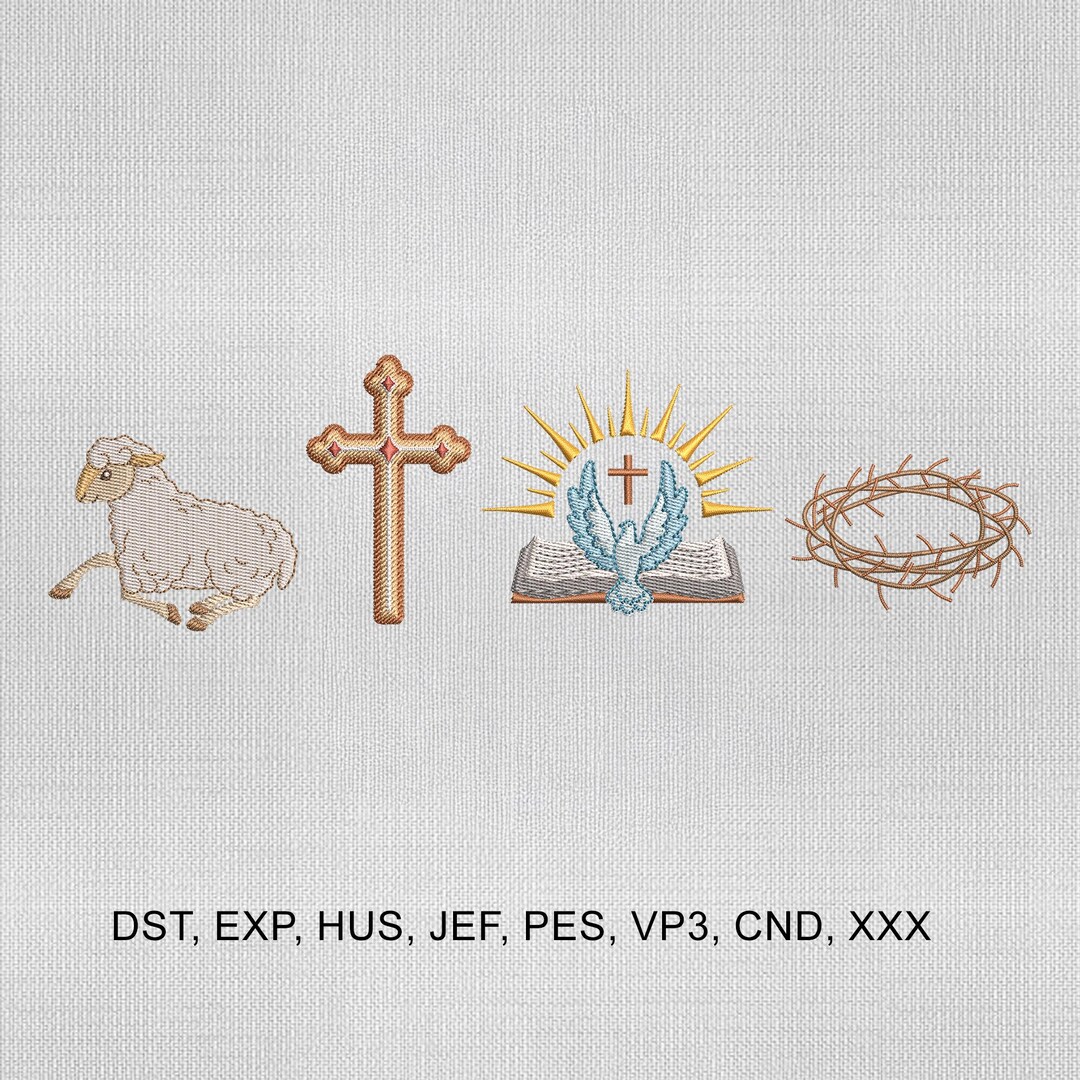 5 Size Christian Embroidery Design, Faith Embroidery Design, Christian ...