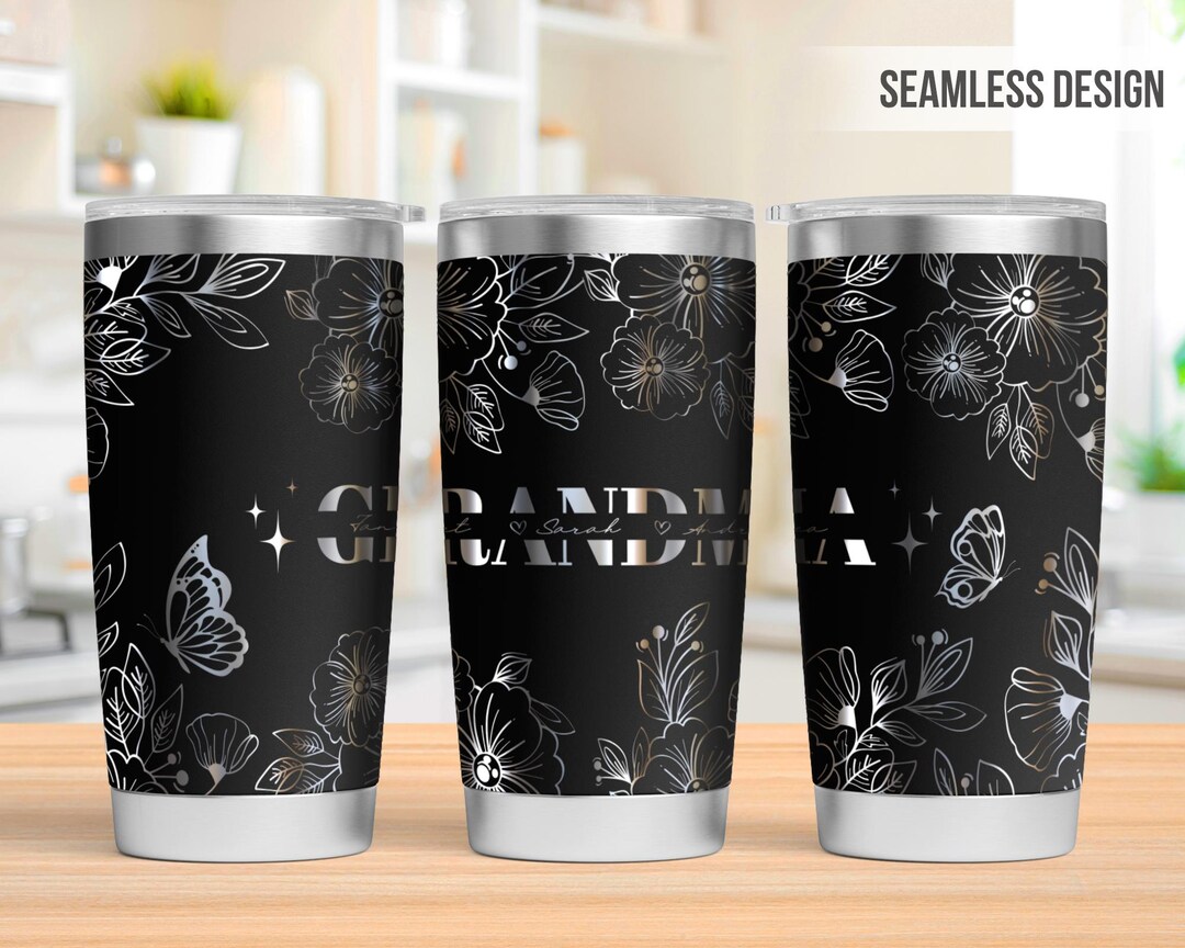 Grandma 20oz Tumbler Laser Engraving Wrap, Customised Nana Tumbler ...