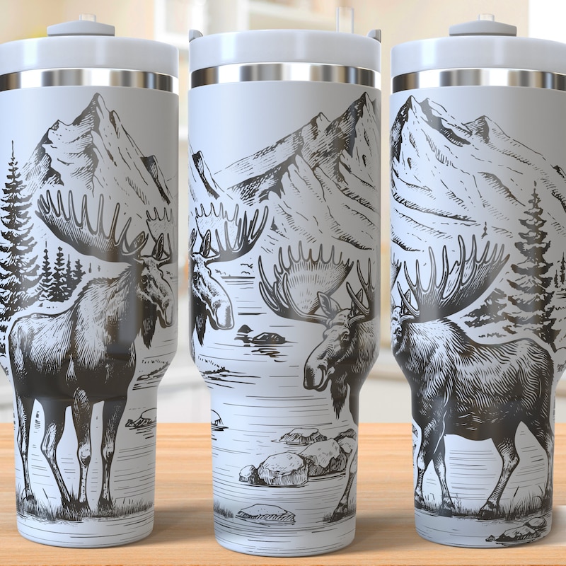 Moose Tumbler Wrap Svg - Etsy