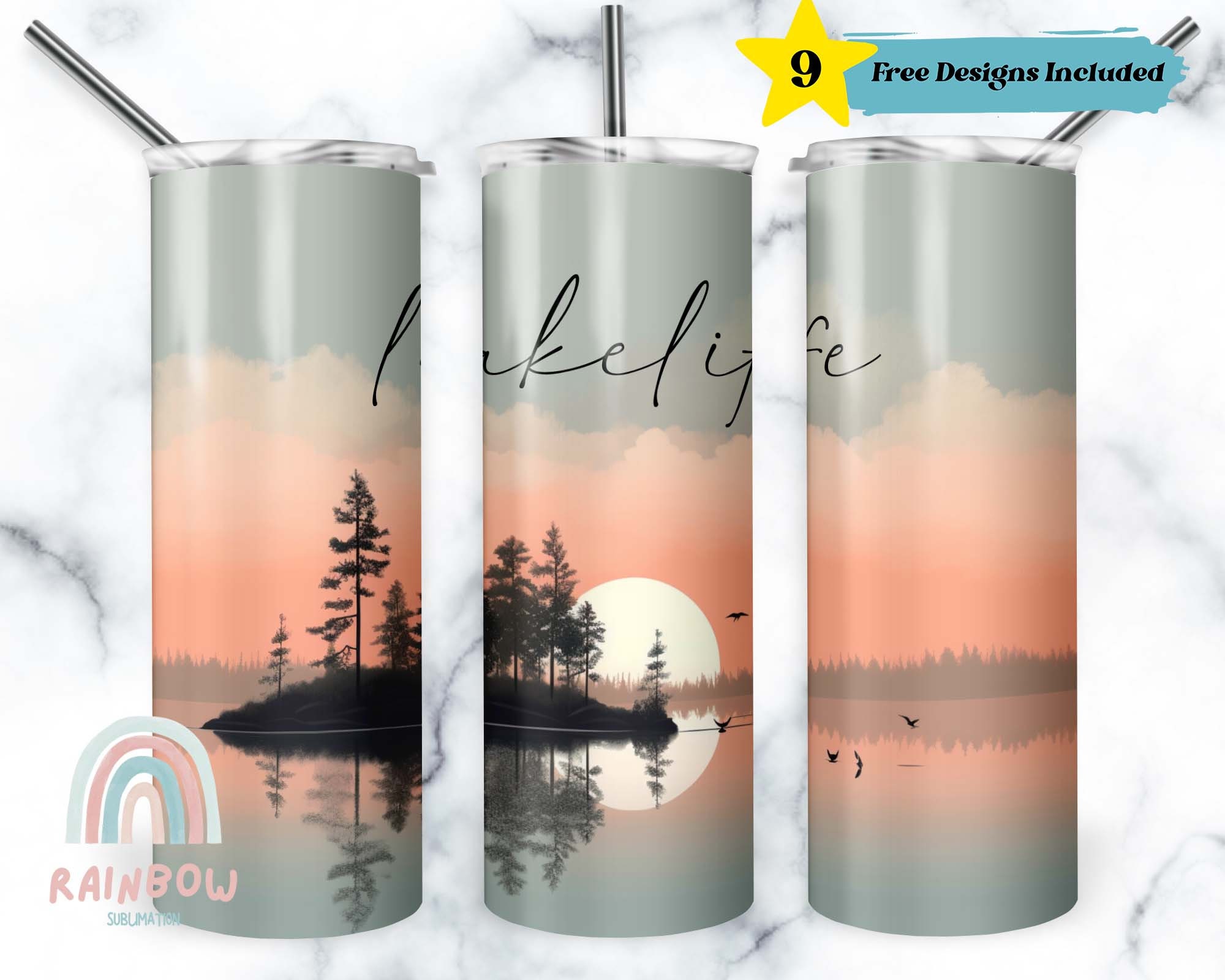 Lake Life Tumbler Design Sublimation Tumbler Design Download - Etsy