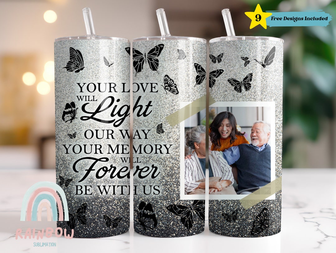 Memorial Photo Frame Tumbler Wrap, Photo Tumbler Wrap, Photo Memorial ...