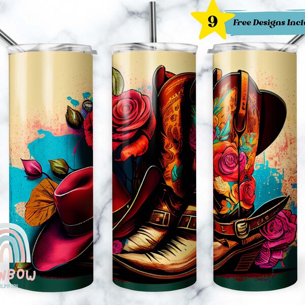 Cowgirl Boot Tumbler - Etsy