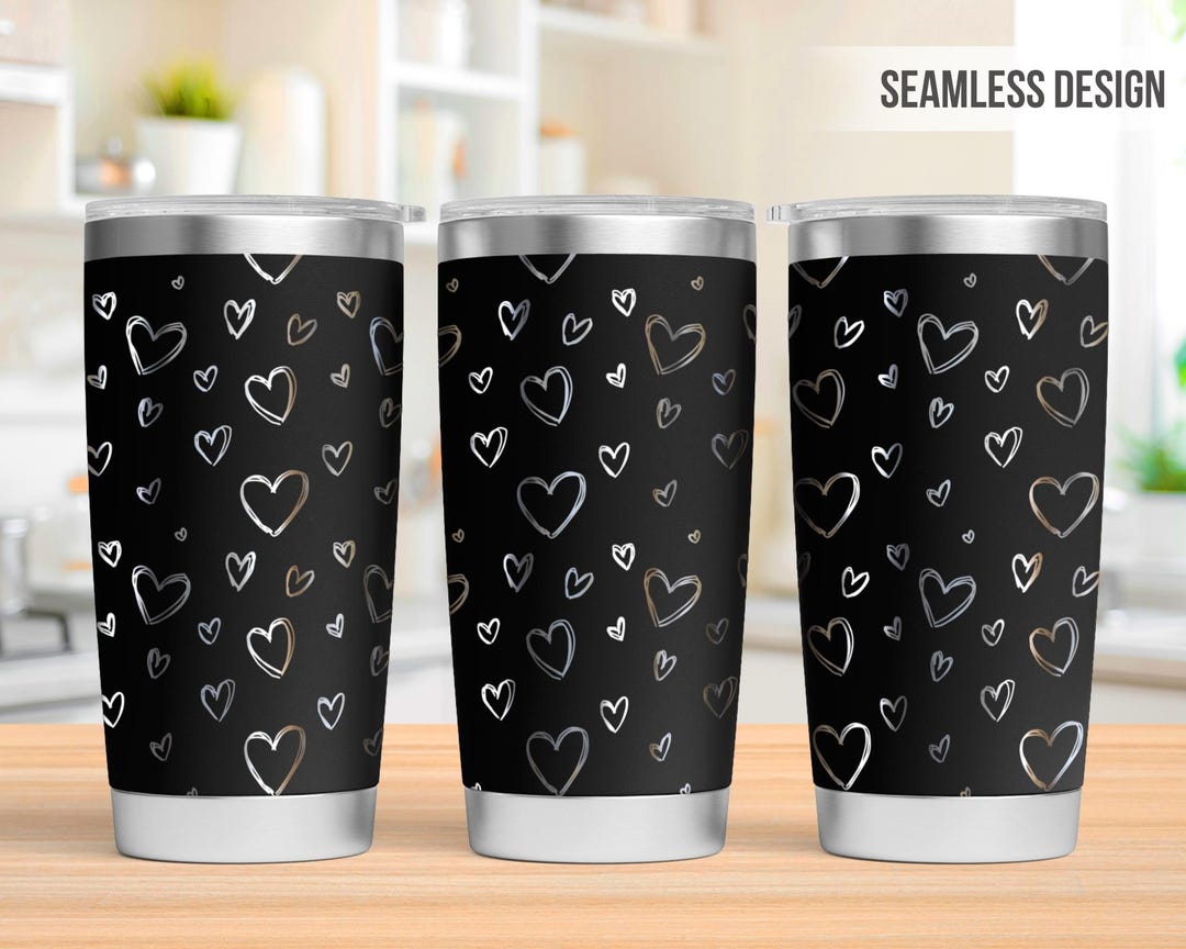 Heart Tumbler Laser Svg, Valentine 20oz Tumbler, Full Wrap Laser Svg ...