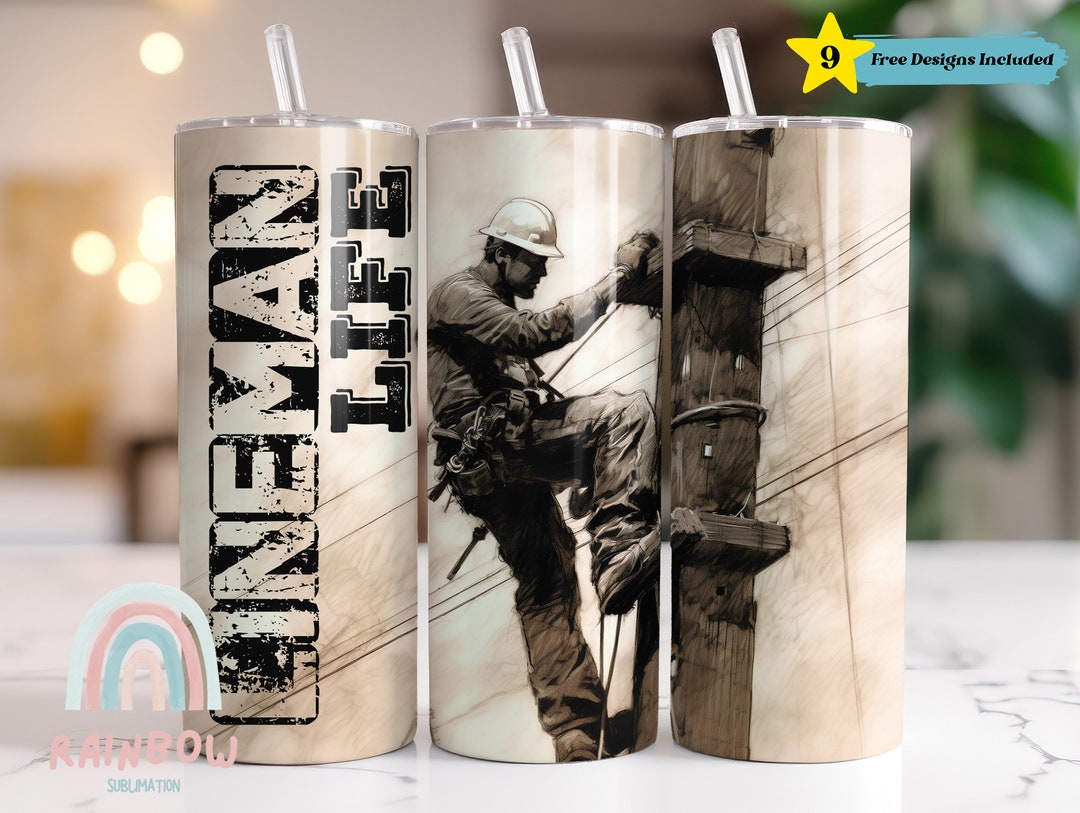 Lineman Life Tumbler Wrap, Lineman Tumbler Design, Sublimation Design ...