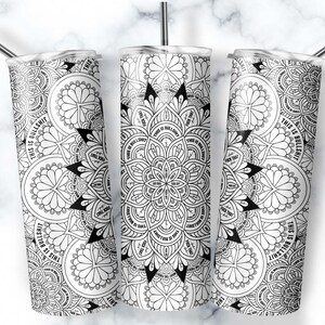 Swear Words Mandala Tumbler Wrap, Mandala Tumbler Design, Swearing Wrap ...