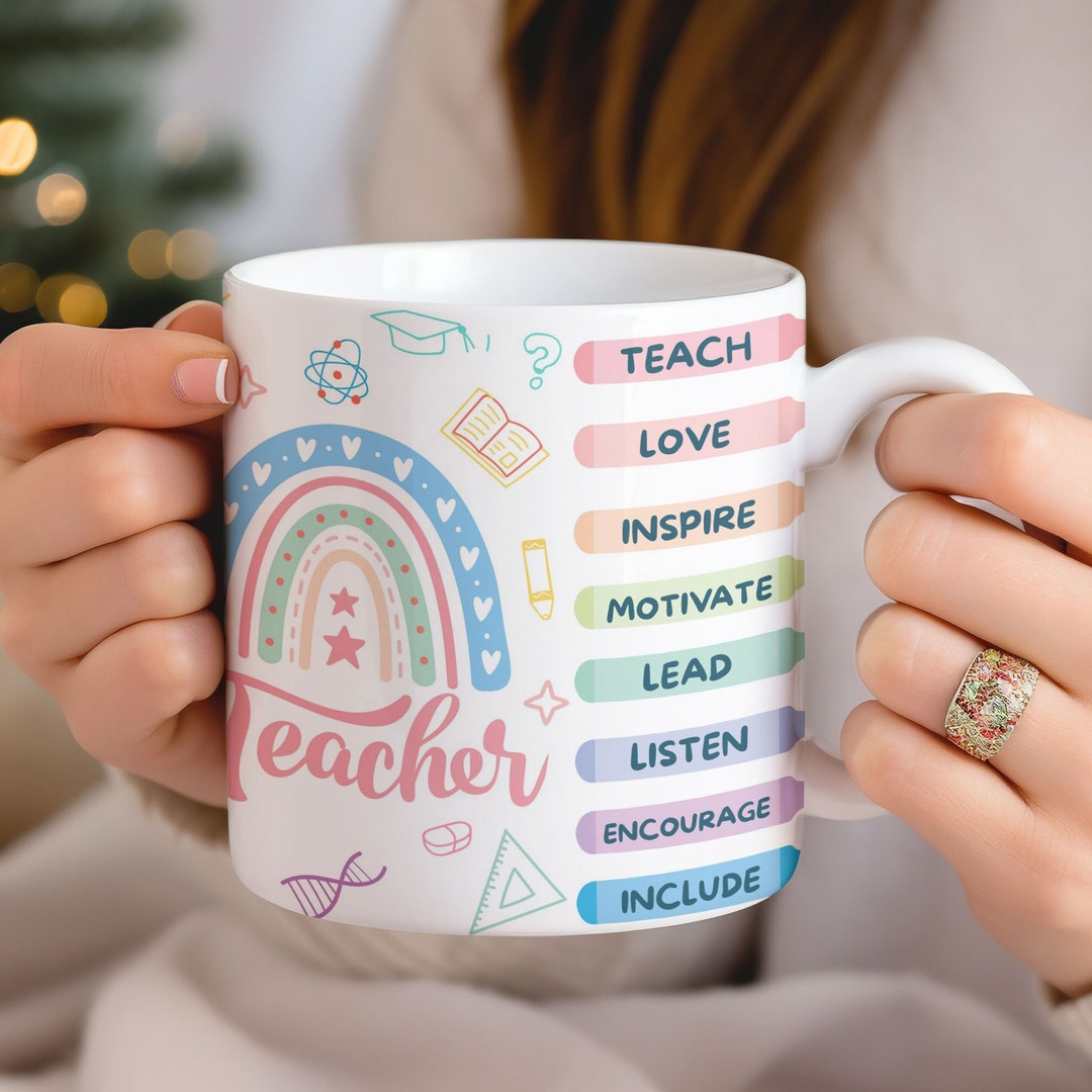 Teacher Mug Wrap, Teacher Coffee Mug Wrap, Mug for Teacher, 11oz Mug ...