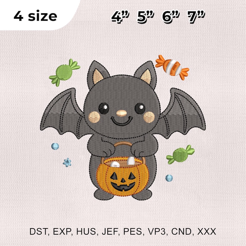 Bat Embroidery - Etsy