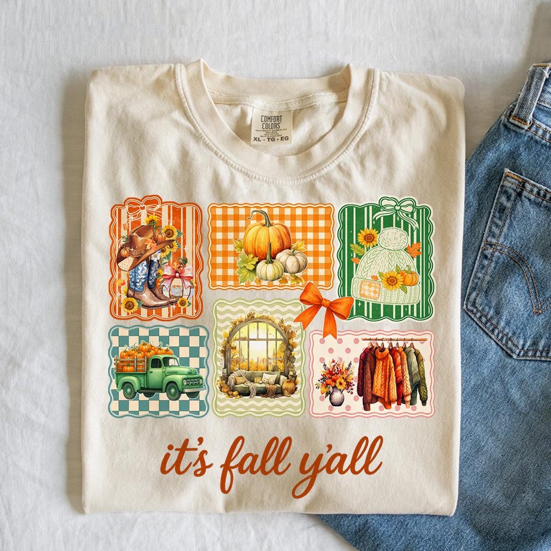It's Fall Yall PNG, Retro Fall Season Png, Vintage Fall Postages Png ...