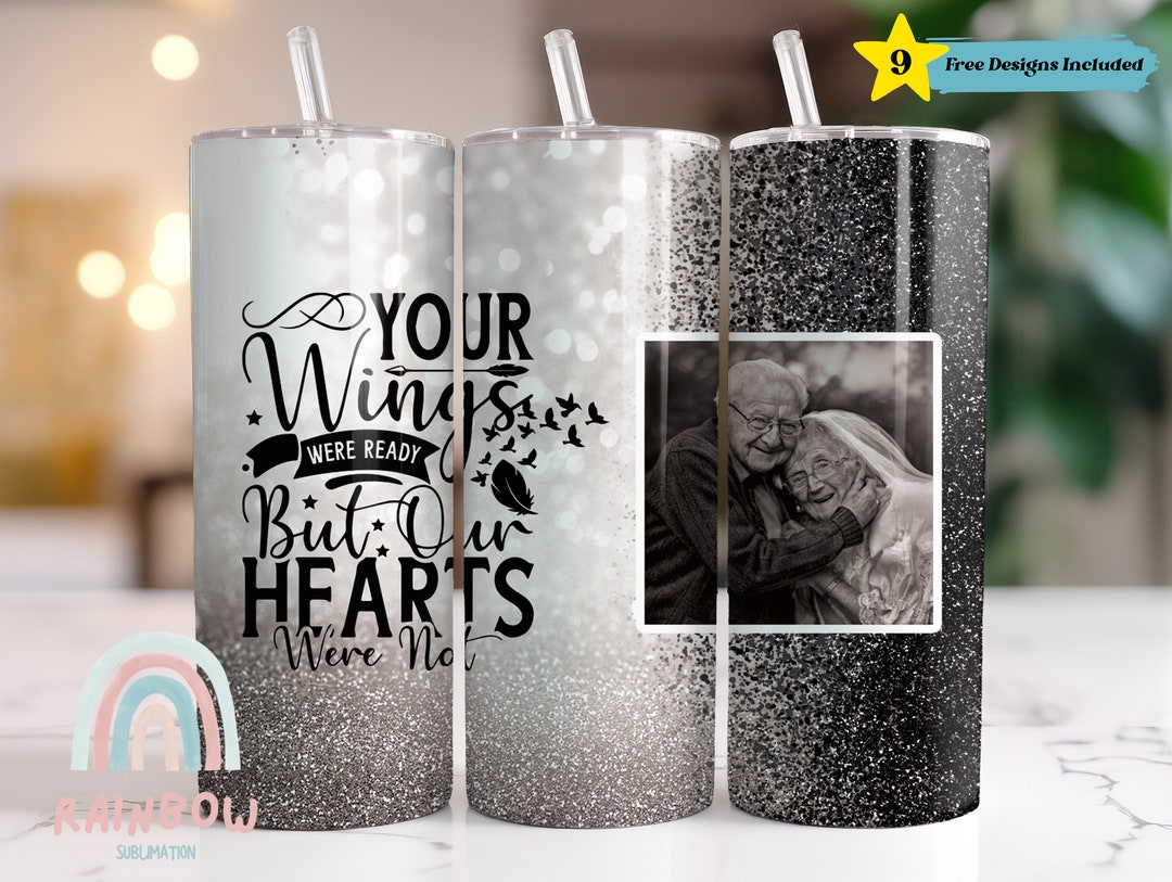 Memorial Photo Frame Tumbler Wrap, Photo Tumbler Wrap, Photo Memorial ...