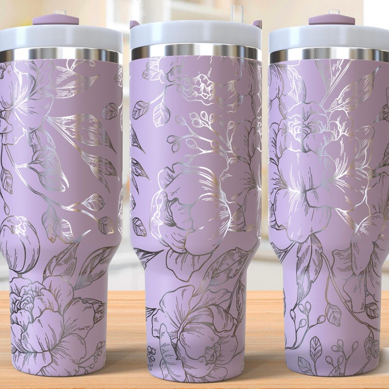Engraved Peony Stanley - Etsy