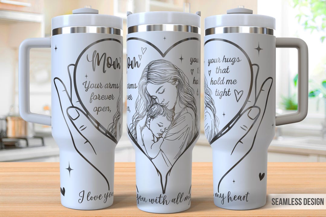 Mom Tumbler Laser Svg, Mother Day 40oz Tumbler Full Wrap Laser Svg ...