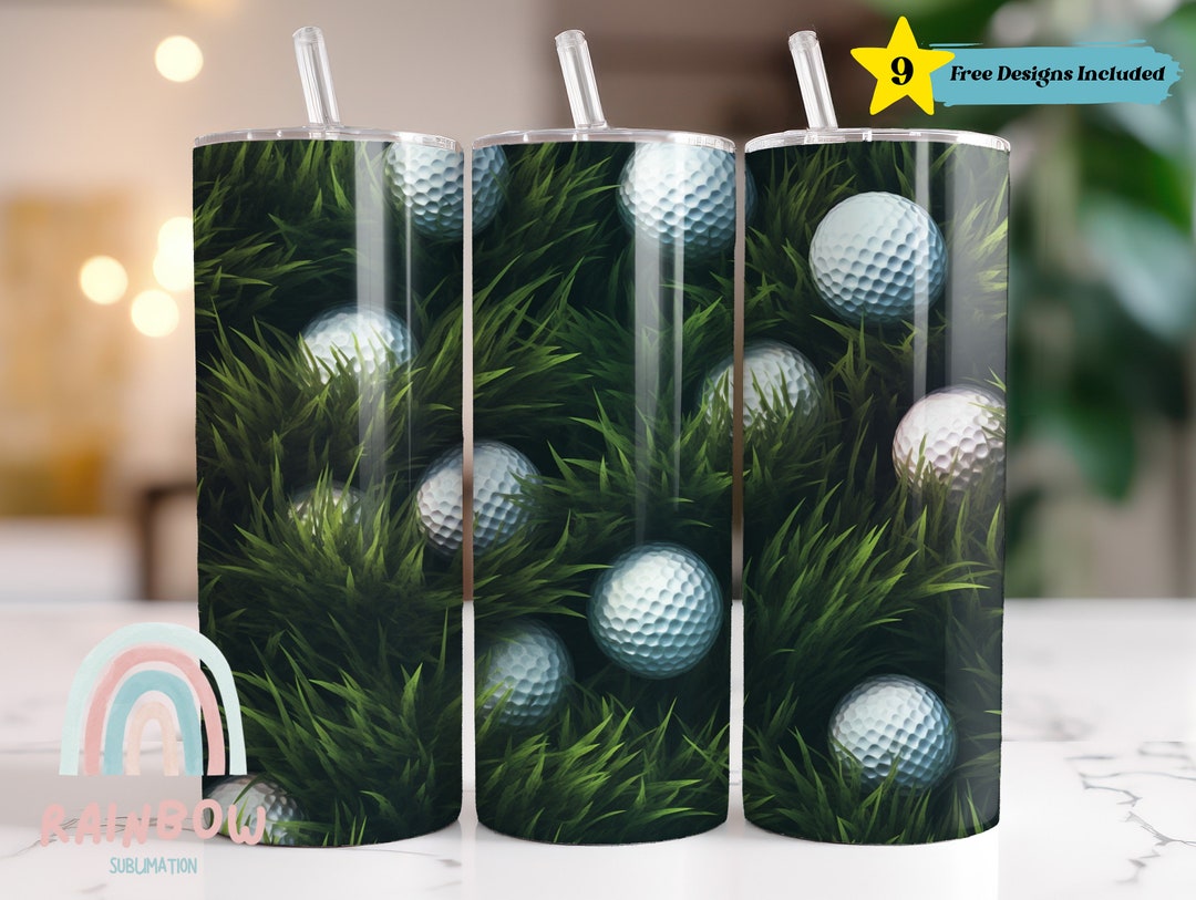 Seamless Golf Ball Tumbler Wrap, Golf Tumbler, Golf Lover Tumbler ...