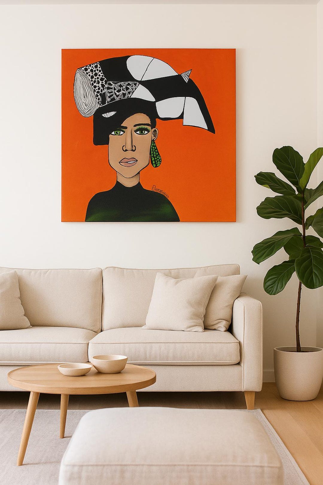 Cubist Poster Signed by Gersi Reis - Afro-contemporary - Etsy