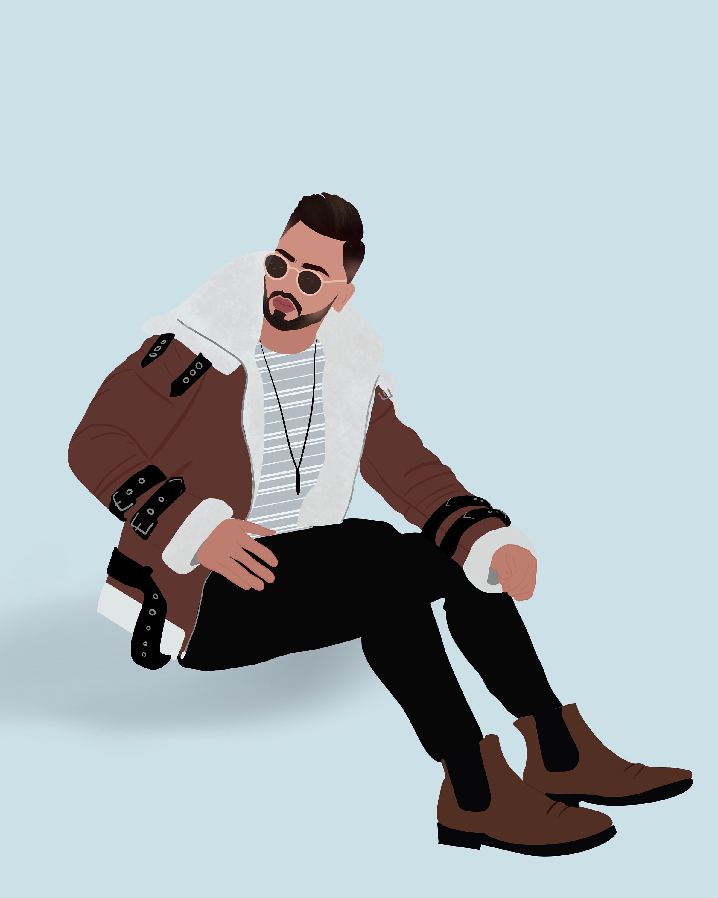 Faceless Portrait, Custom Digital Portrait, Personalised Illustration ...