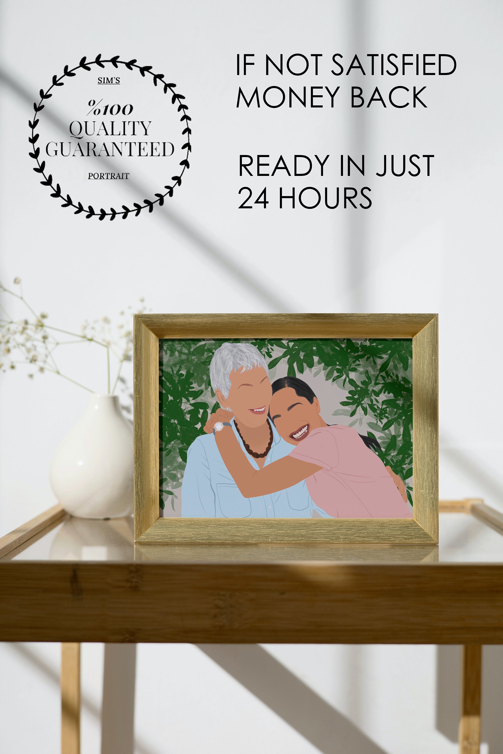 Faceless Portrait Custom Digital Portrait Personalised - Etsy