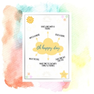 Printable Download Oh Happy Day - A4 Well Being Print Poster - Etsy