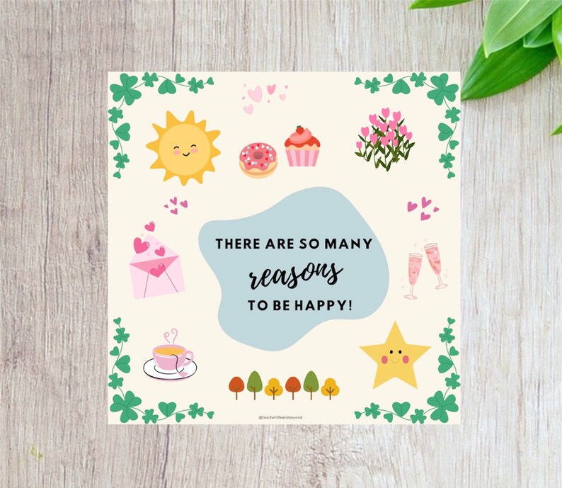 Printable Happy Positive Print - There Are so Many Reasons to Be Happy ...