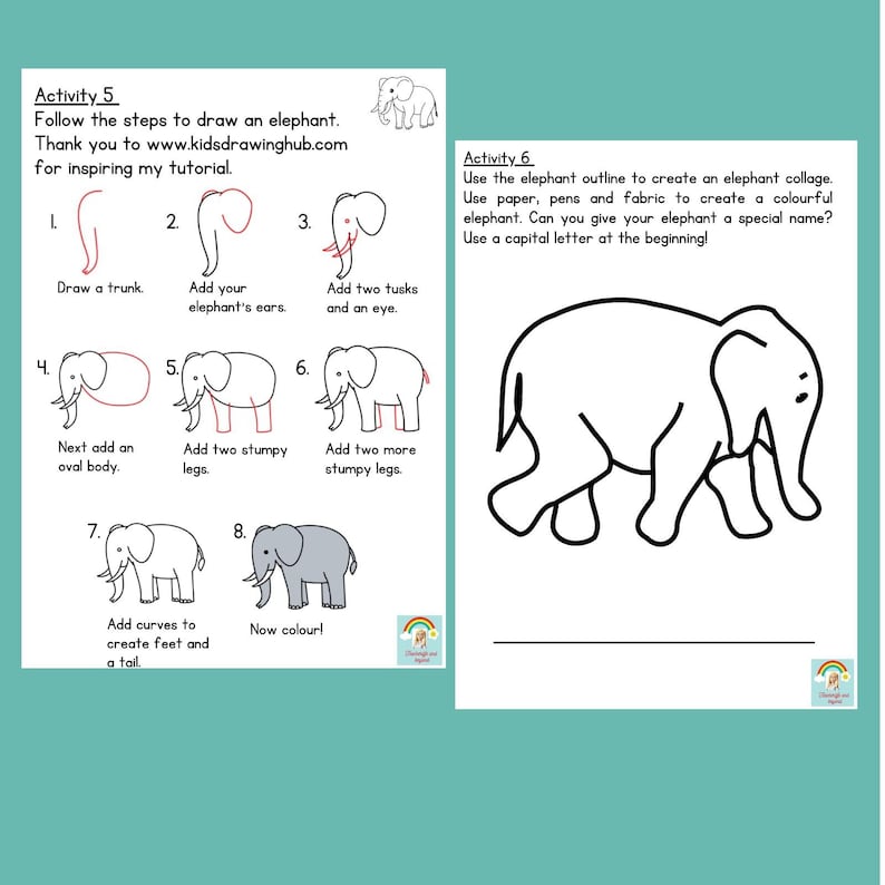 Elmer the Elephant Activity Pack - 4 Activities & Certificate - Etsy ...